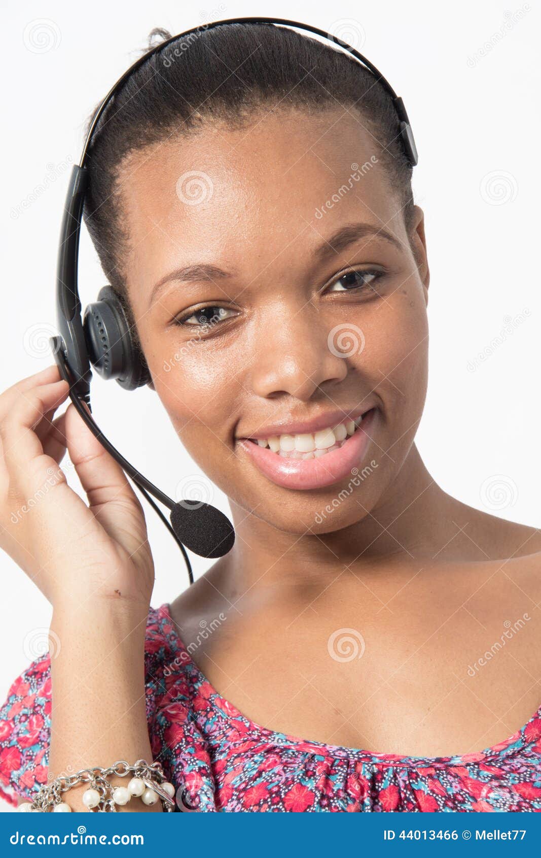 Black Call Center Agent Talk To Client Stock Photo - Image of caucasian ...
