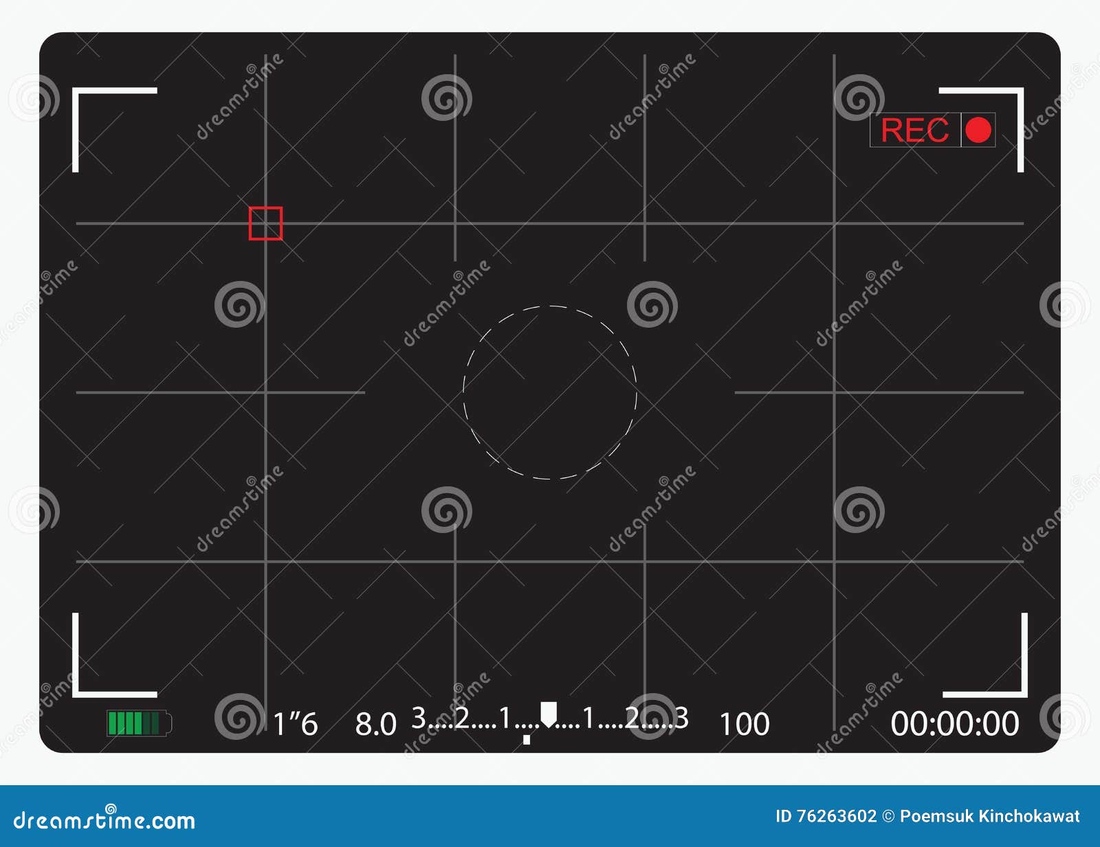 Black Camera Focusing Screen. Stock Vector - Illustration of optical ...