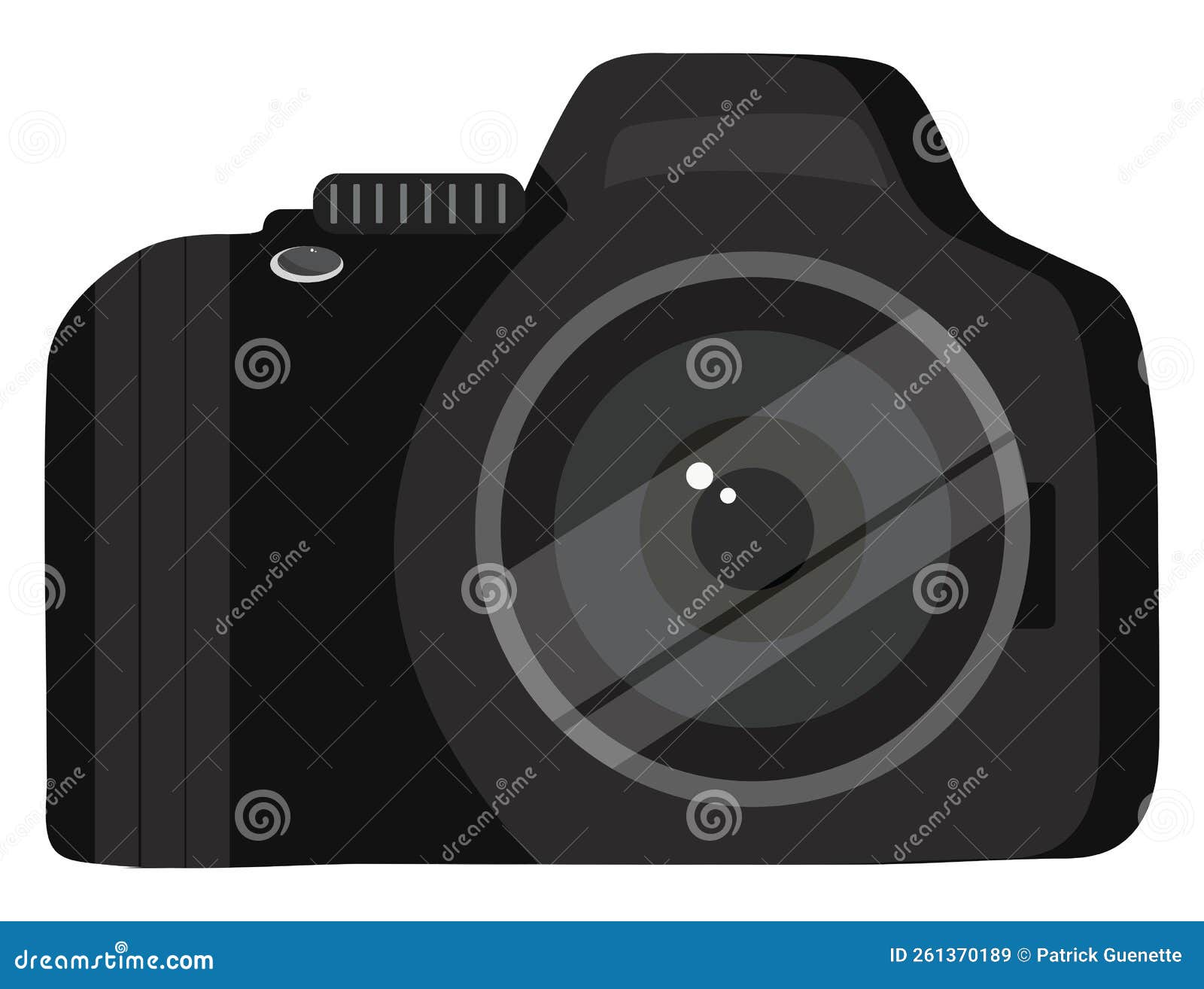 Black camera, icon stock vector. Illustration of frame - 261370189