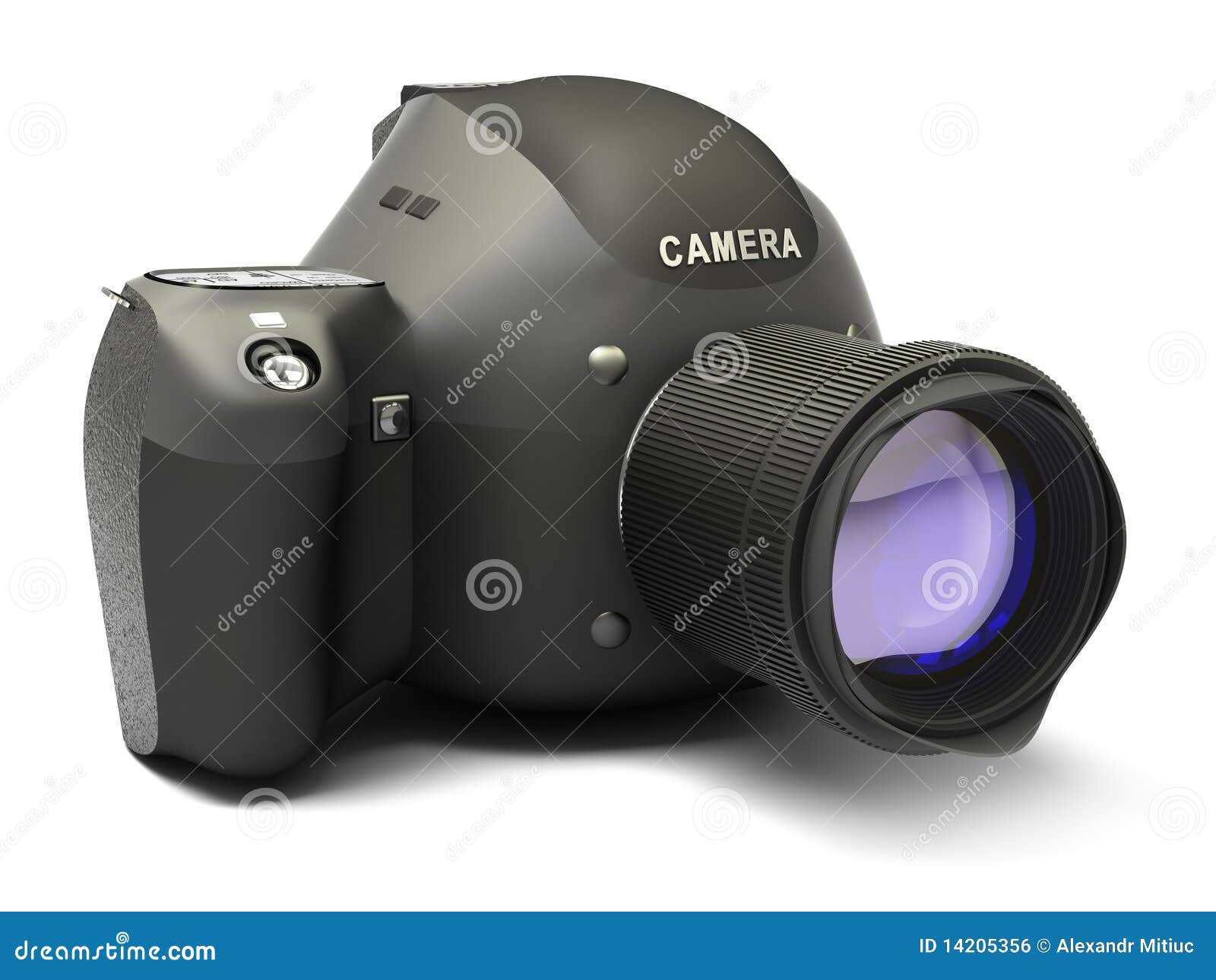 Black Camera Isolated on White Stock Illustration - Illustration of ...
