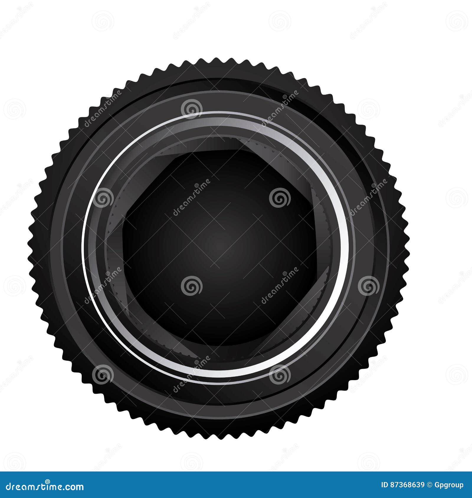 Black Camera Lens Open Icon Stock Illustration - Illustration of ...