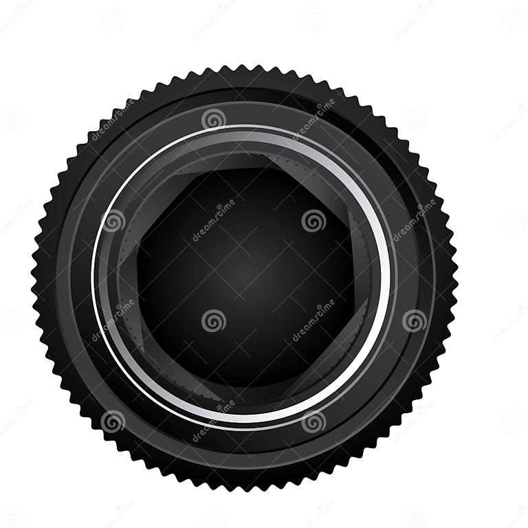 Black Camera Lens Open Icon Stock Illustration - Illustration of ...