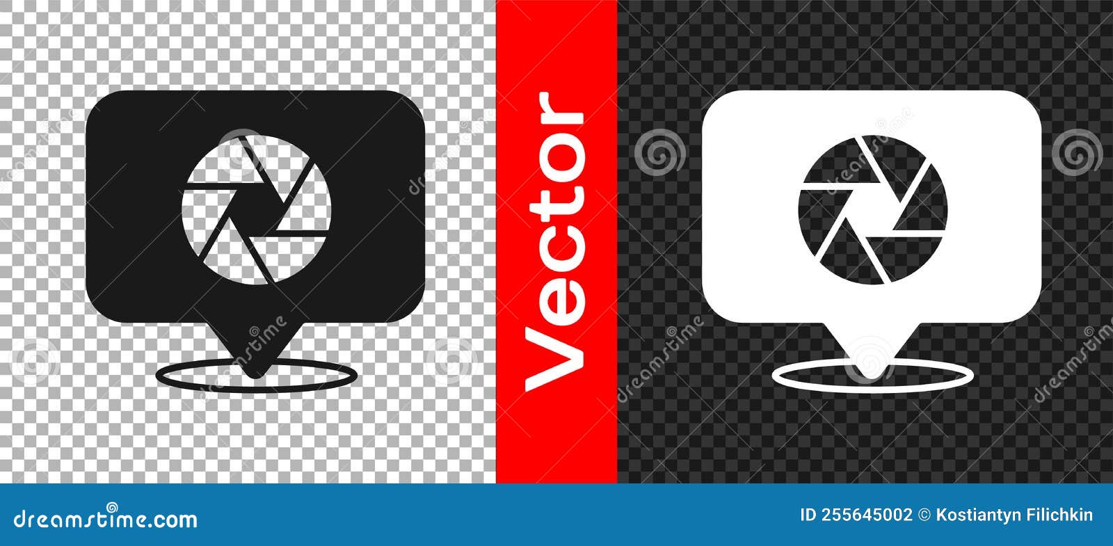 Black Camera Shutter Icon Isolated on Transparent Background. Vector ... Black Camera Shutter Icon Isolated on Transparent Background. Vector ...
