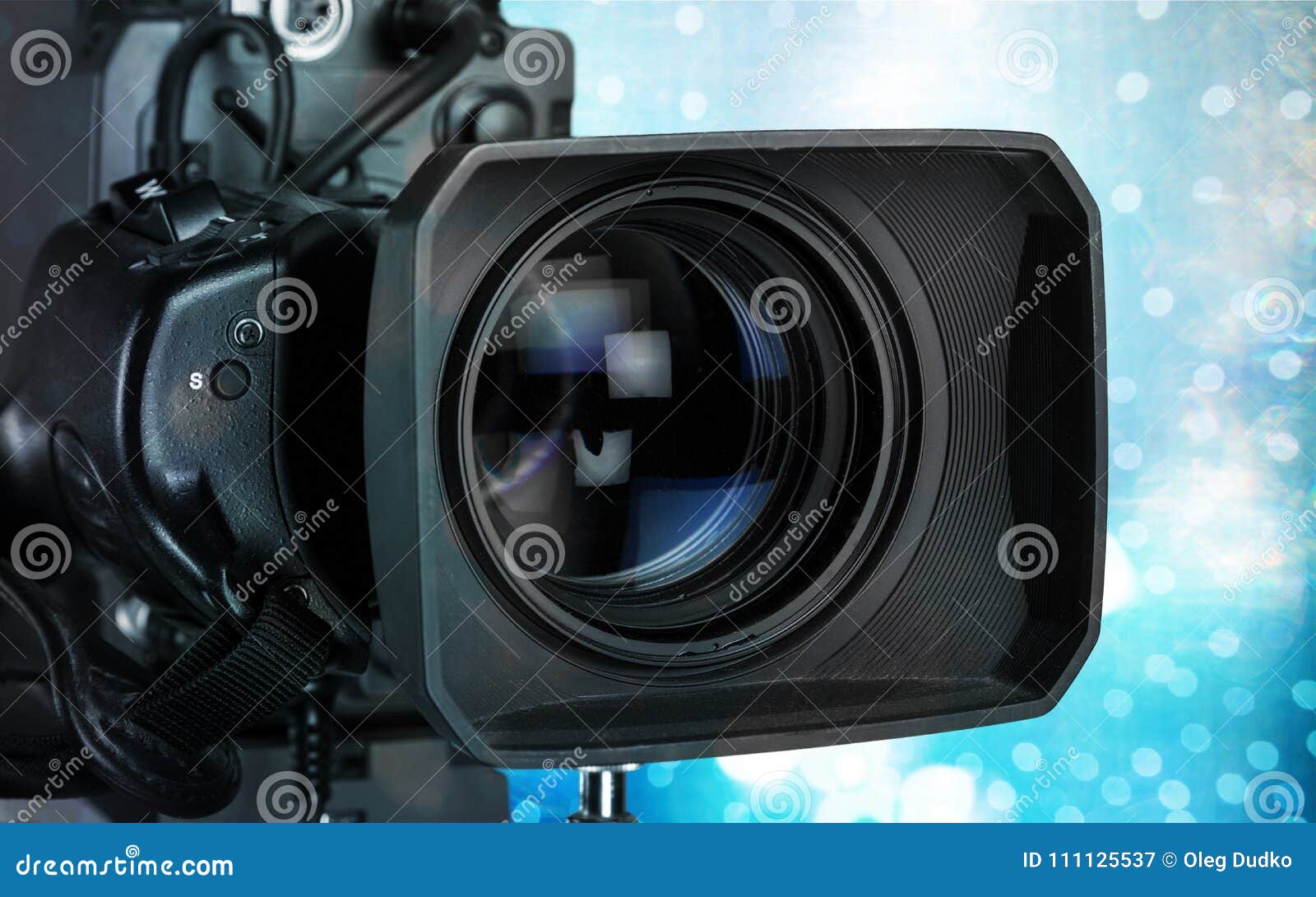 Close-up of Black Video Camera Stock Image - Image of digital, computer ...