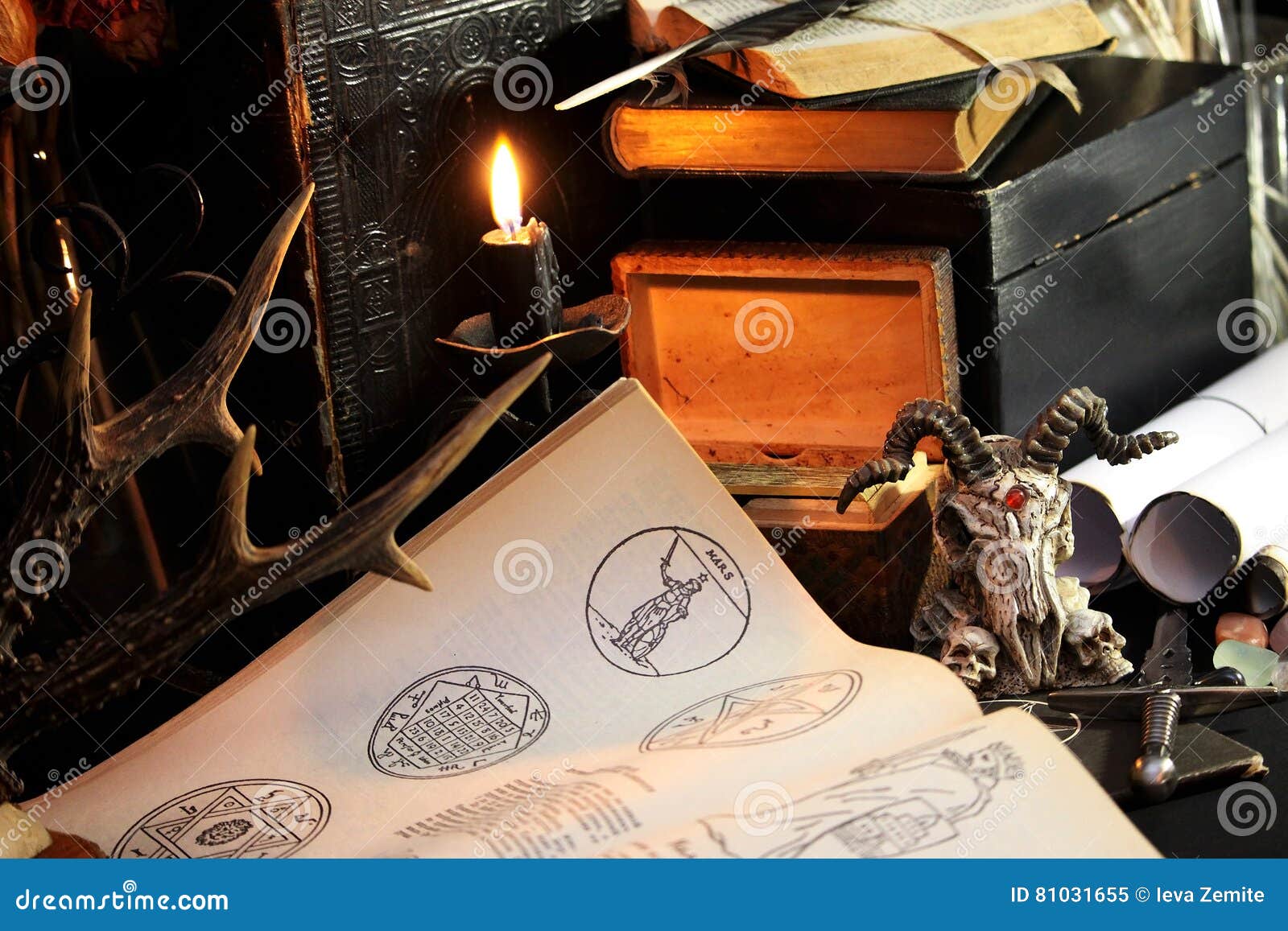 Black candle Magic Ritual stock image. Image of festive - 81031655