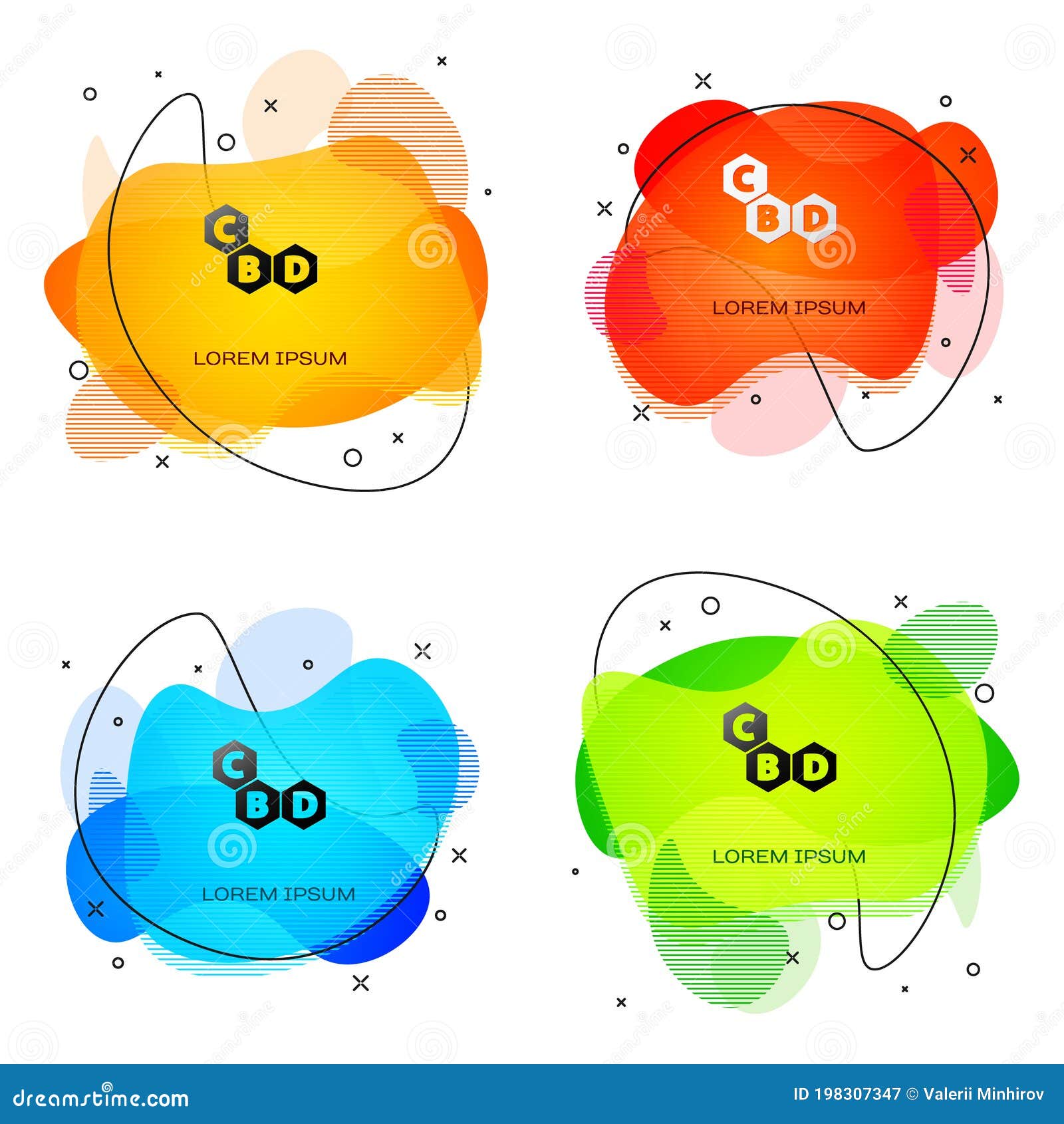 Black Cannabis Molecule Icon Isolated on White Background. Cannabidiol ...