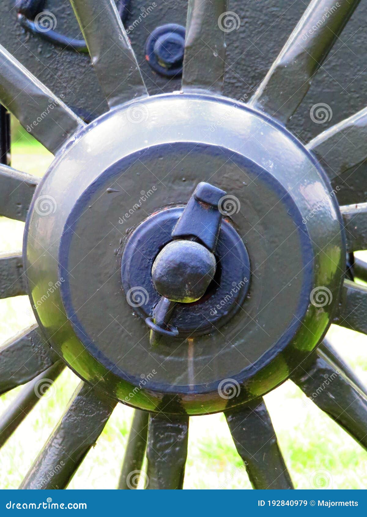 Black Cannon Wheel Hub and Spokes Stock Image - Image of wheels, spokes ...