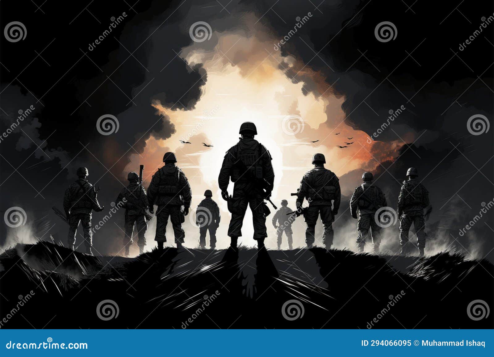 On a Black Canvas, the Armys Silhouette Commands Attention Stock ...