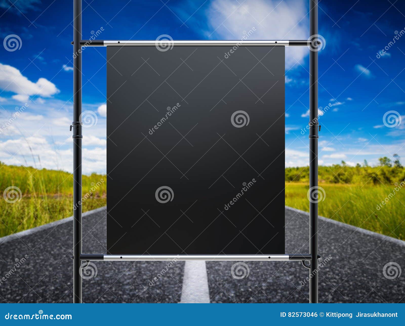 Black Canvas Stretch on Metal Pipe Stock Illustration - Illustration of ...