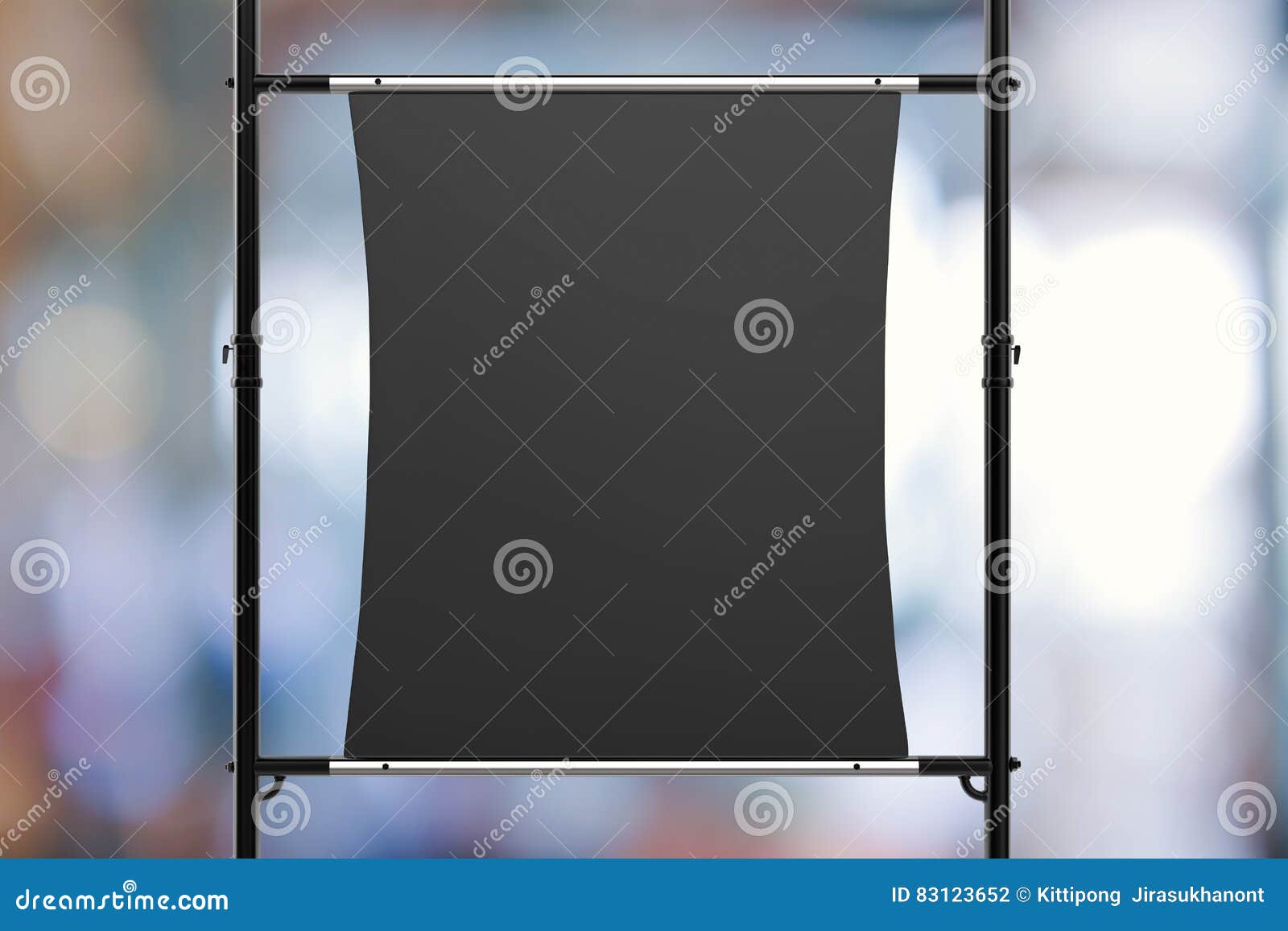 Black Canvas Stretch on Metal Pipe Stock Illustration - Illustration of ...