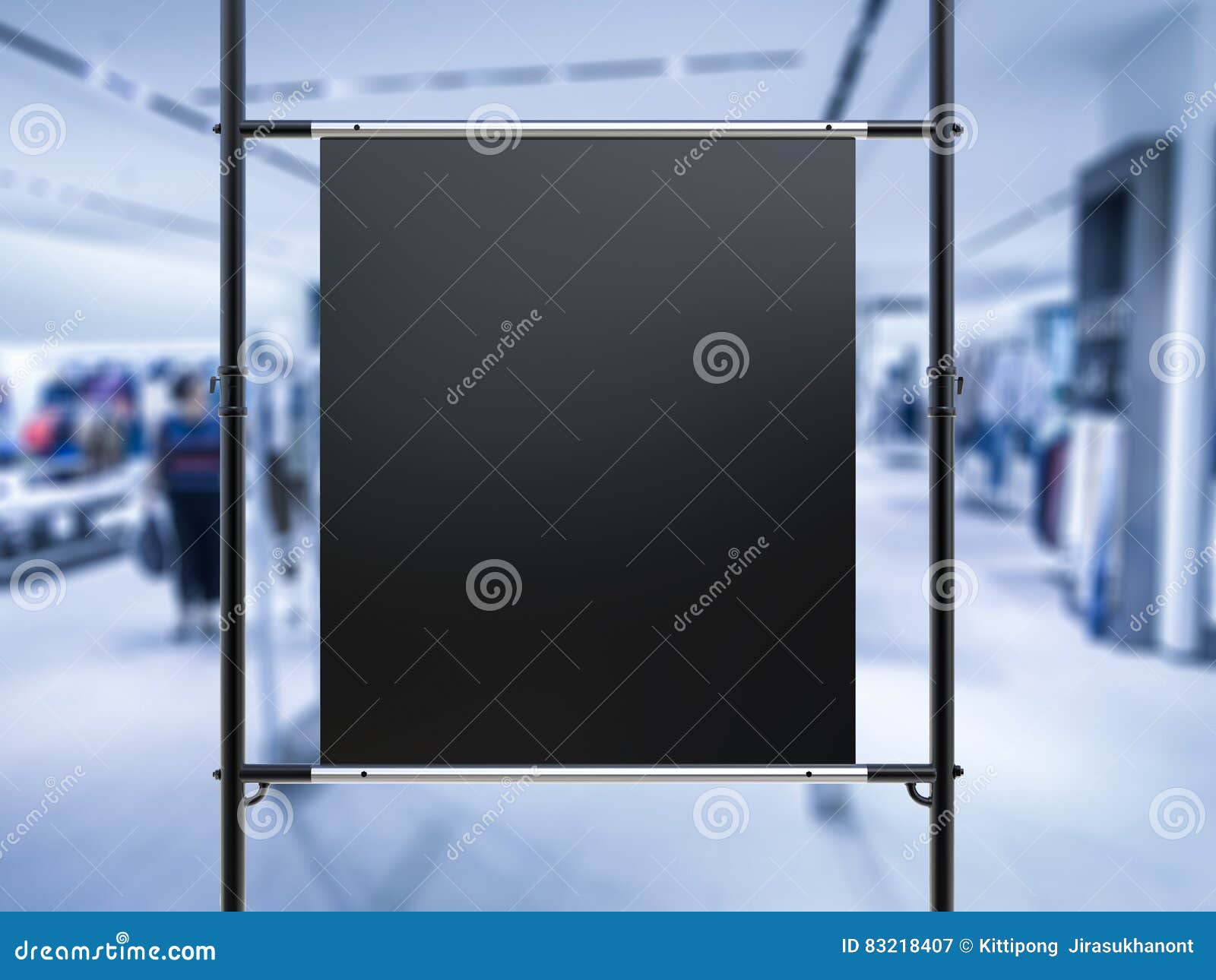 Black Canvas Stretch on Metal Pipe Stock Illustration - Illustration of ...