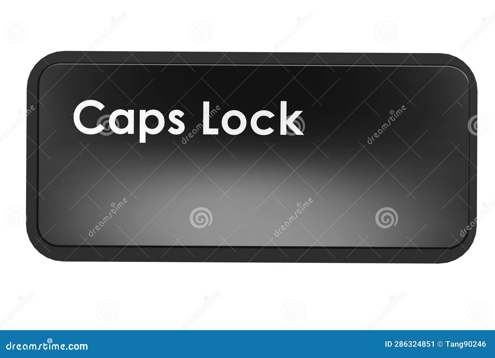 Black Cap Lock Key Isolated Stock Illustration - Illustration of caps ...