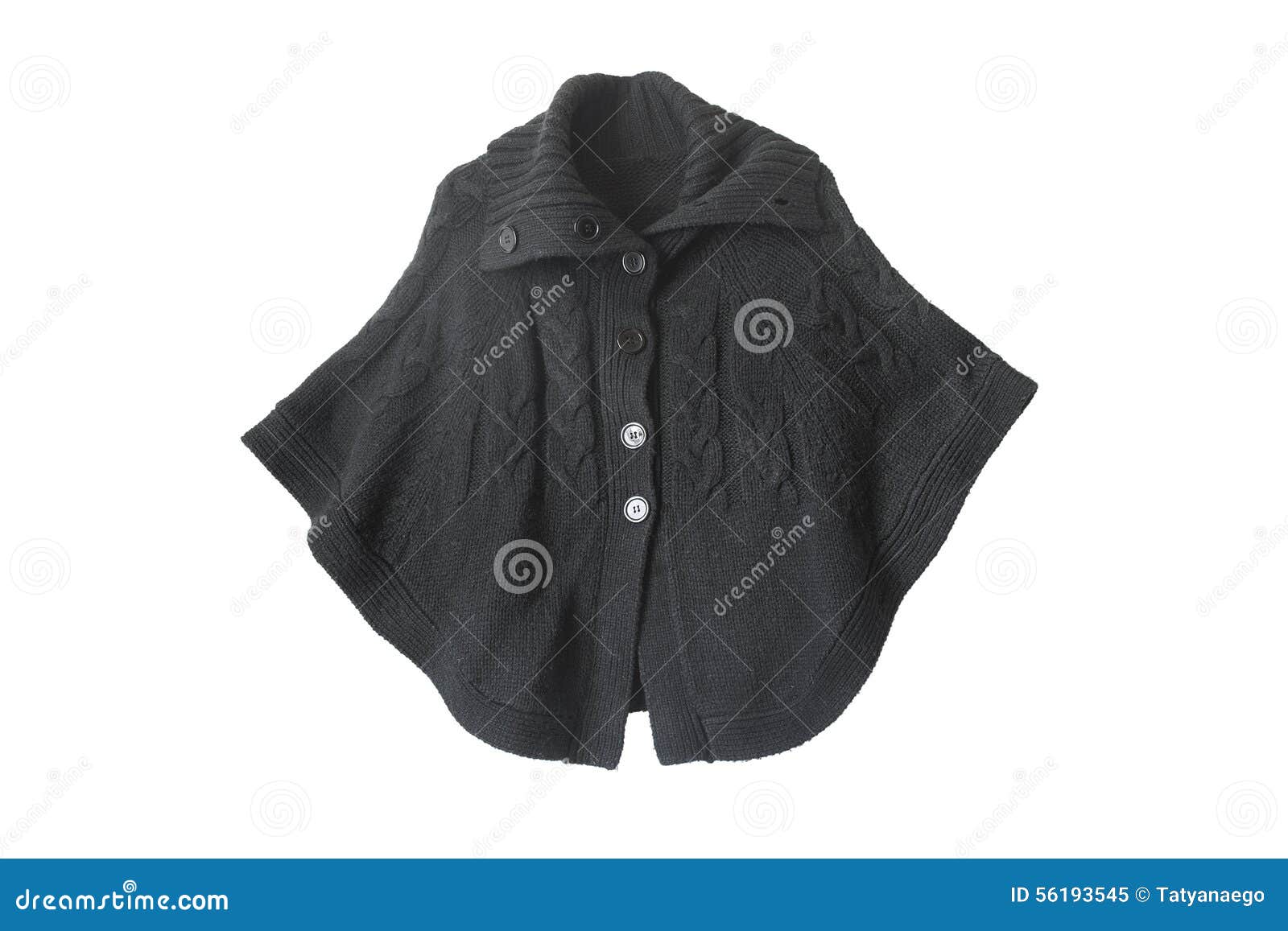 Black cape stock image. Image of knitted, female, fashionable - 56193545