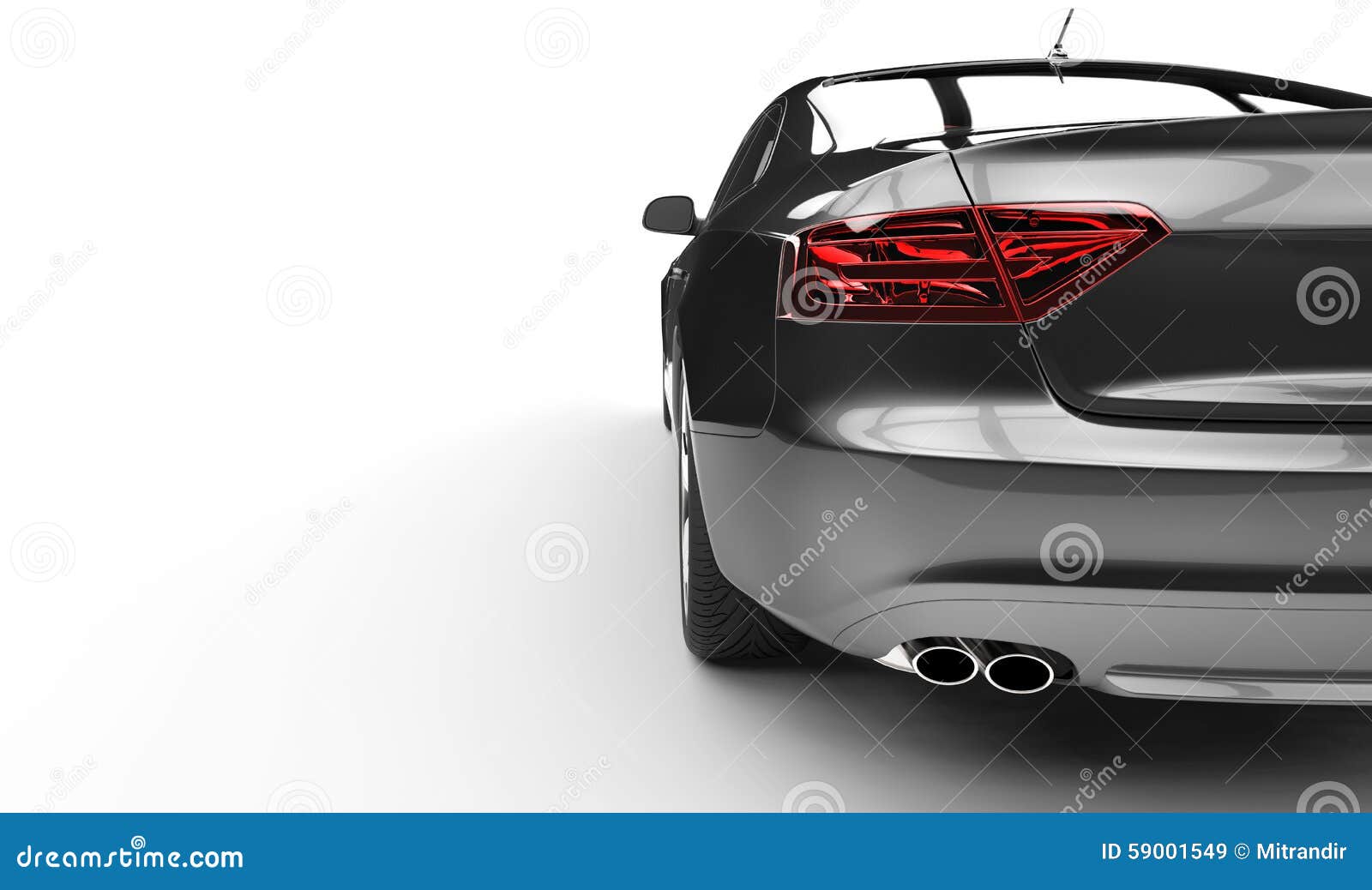Black Car Back View stock illustration. Illustration of alloy - 59001549