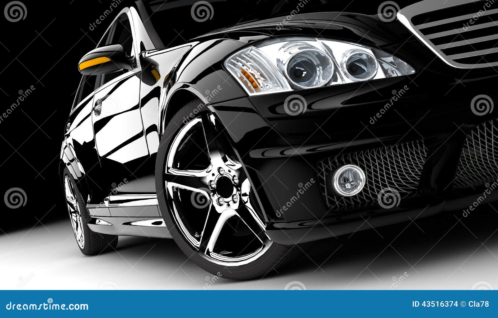 Black car stock illustration. Illustration of power, modern - 43516374