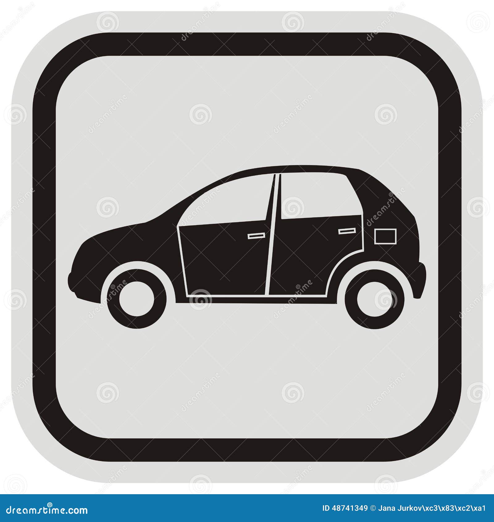 Black car, frame stock vector. Illustration of gray, backstroke - 48741349