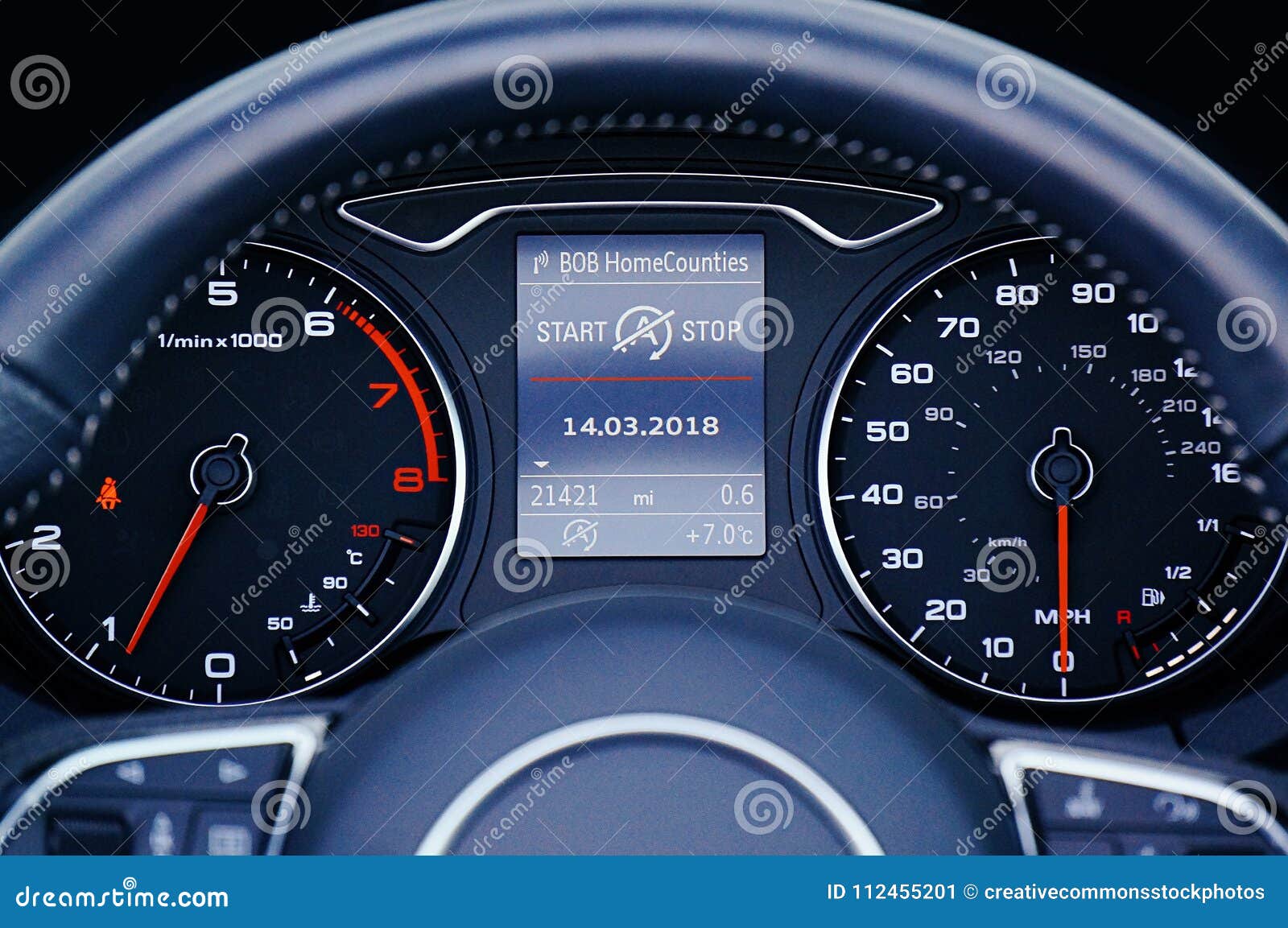 Black Car Instrument Cluster Panel Picture. Image: 112455201