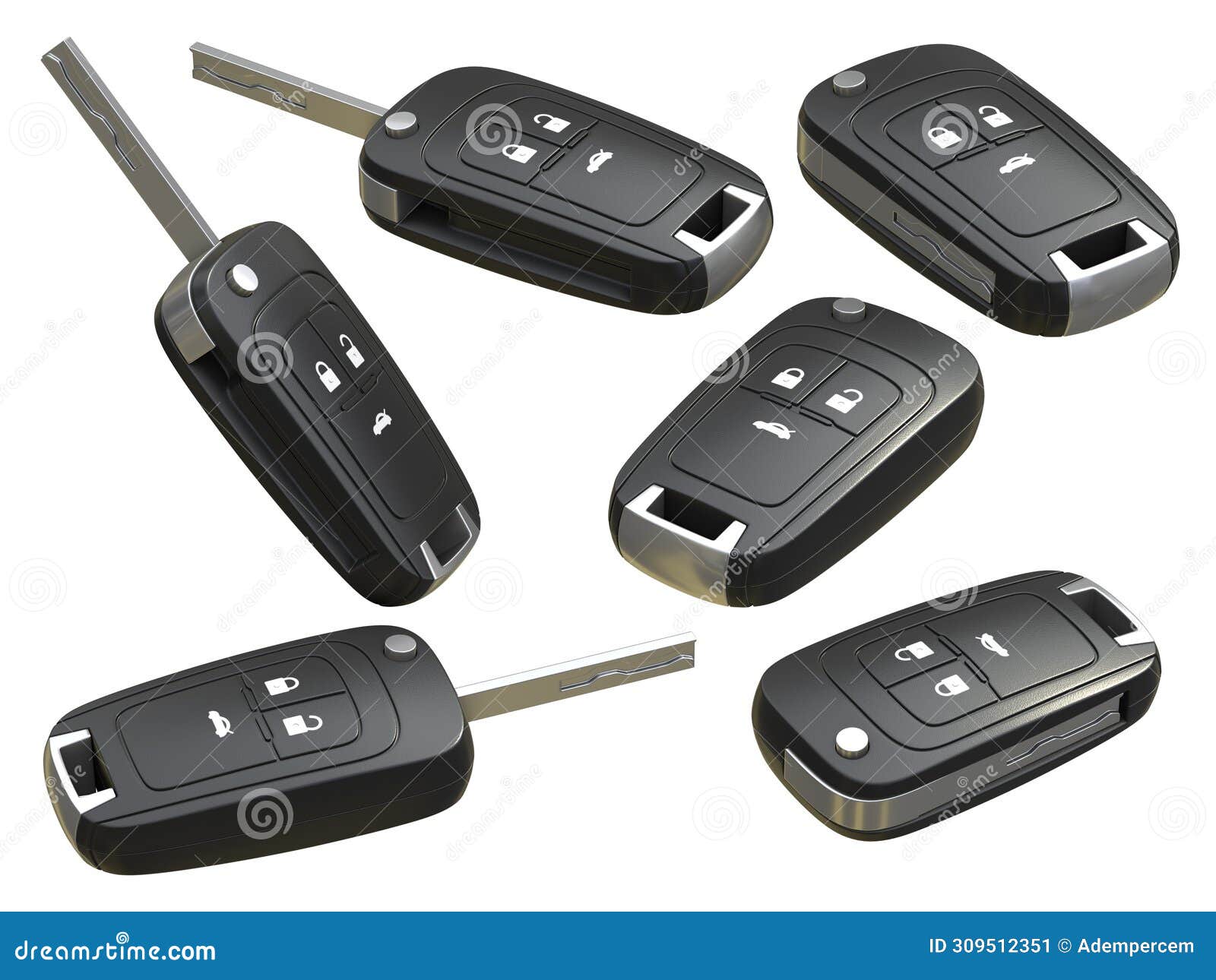 Black Car Key Set stock illustration. Illustration of isolated - 309512351