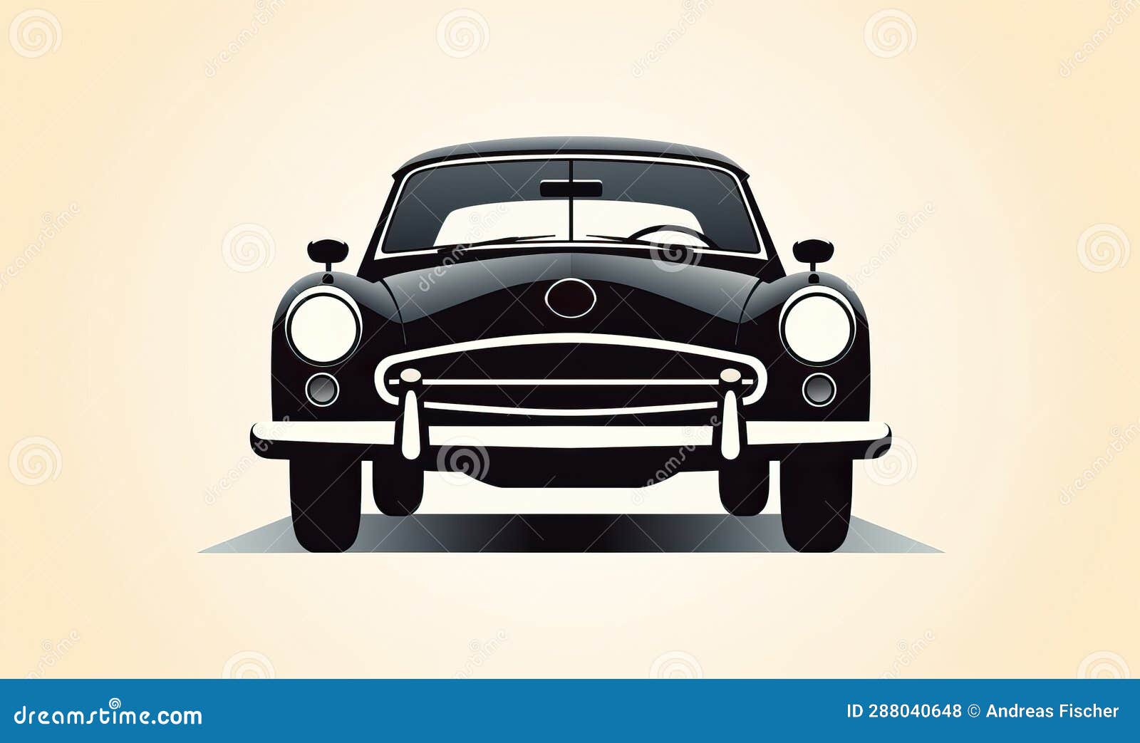 Black Car Logo on a Light Background. Stock Illustration - Illustration ...