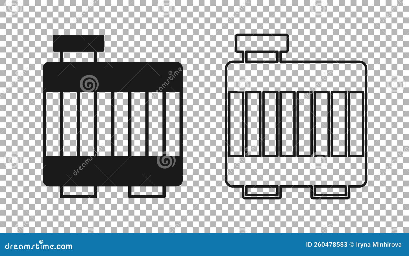 Black Car Radiator Cooling System Icon Isolated on Transparent ...