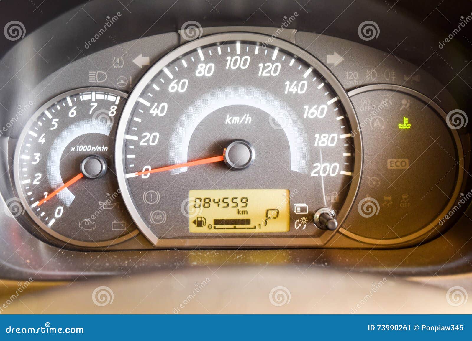 Black Car Speed Dashboard. stock image. Image of power - 73990261