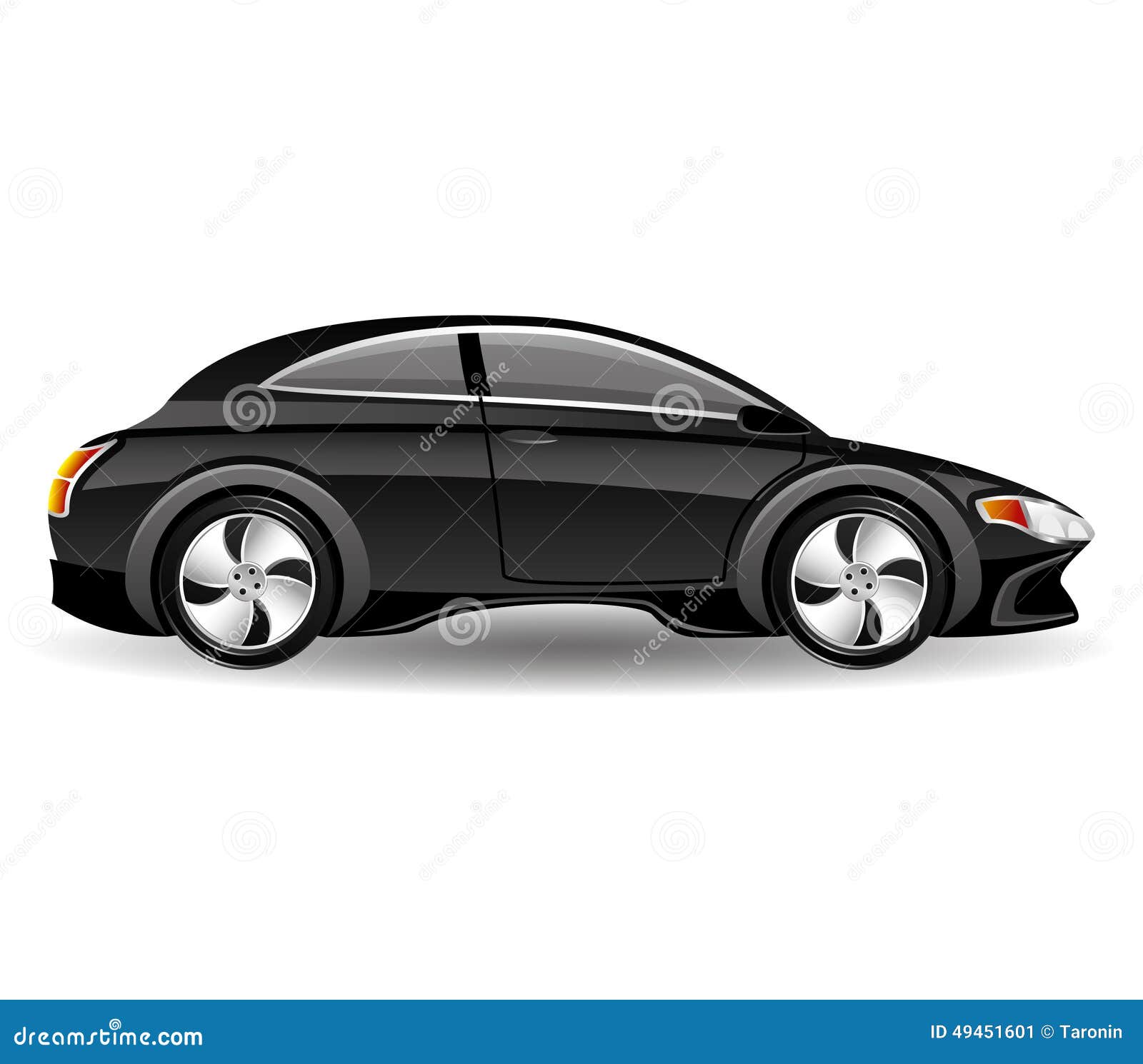 Black car. stock vector. Illustration of sports, mechanical - 49451601