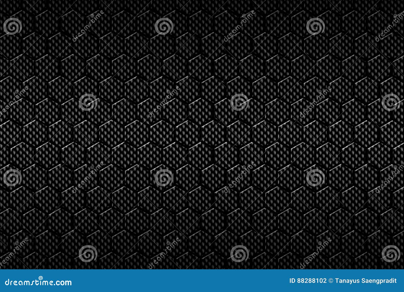 Black Carbon Fiber Hexagon Pattern. Stock Illustration | CartoonDealer ...