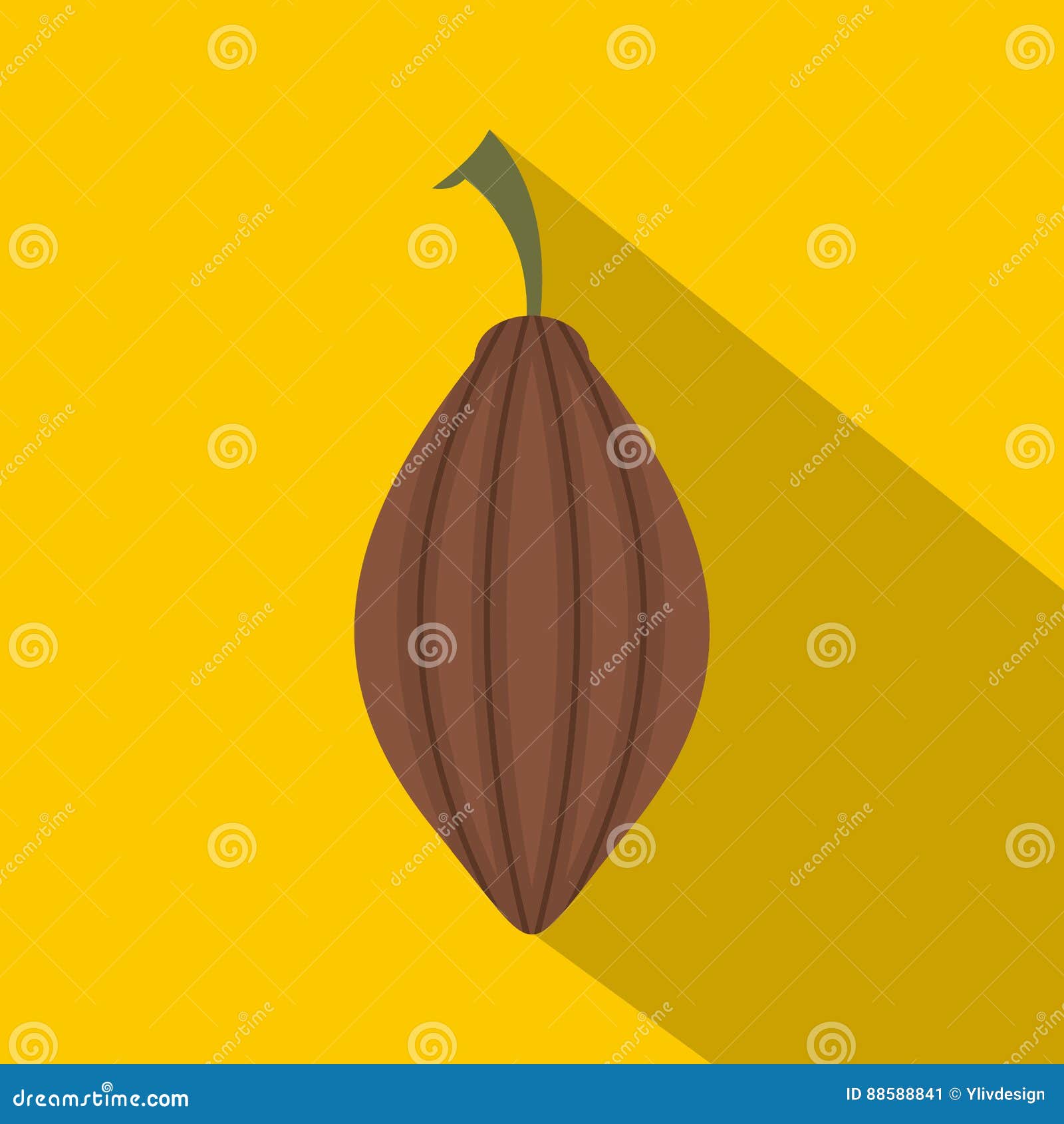 Black Cardamom Icon, Flat Style Stock Vector - Illustration of india ...