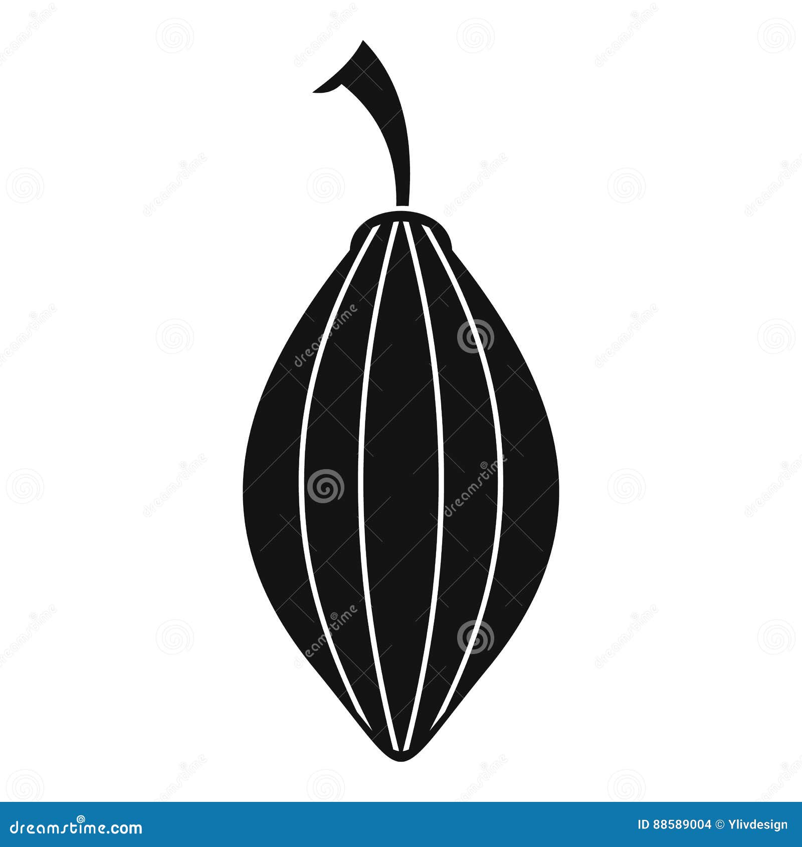Black Cardamom Pod Icon, Simple Style Stock Vector - Illustration of ...