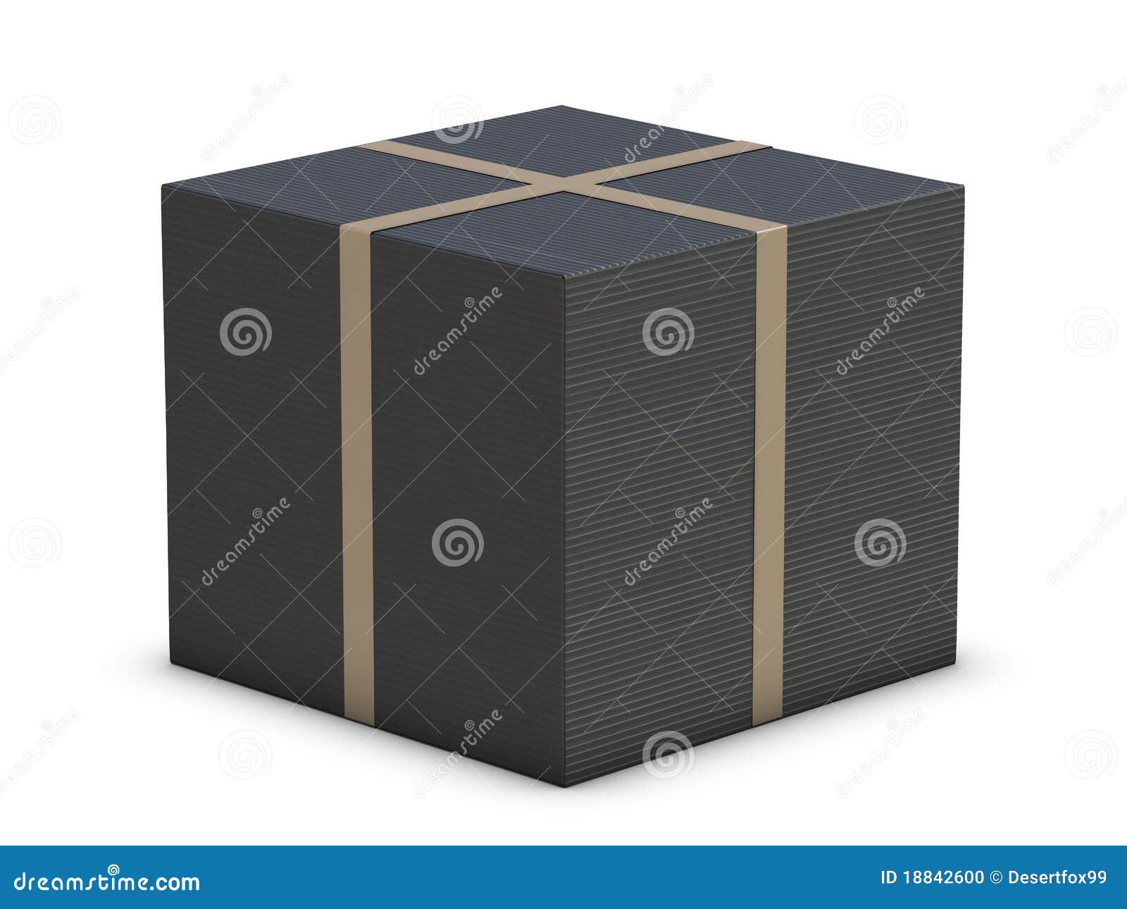 Black Cardboard Close Box. Side View. Package Design Cartoon Vector ...