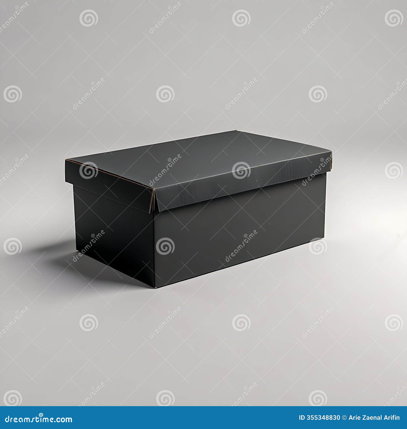 Black Cardboard Box on White Background for Packaging and Storage Stock ...
