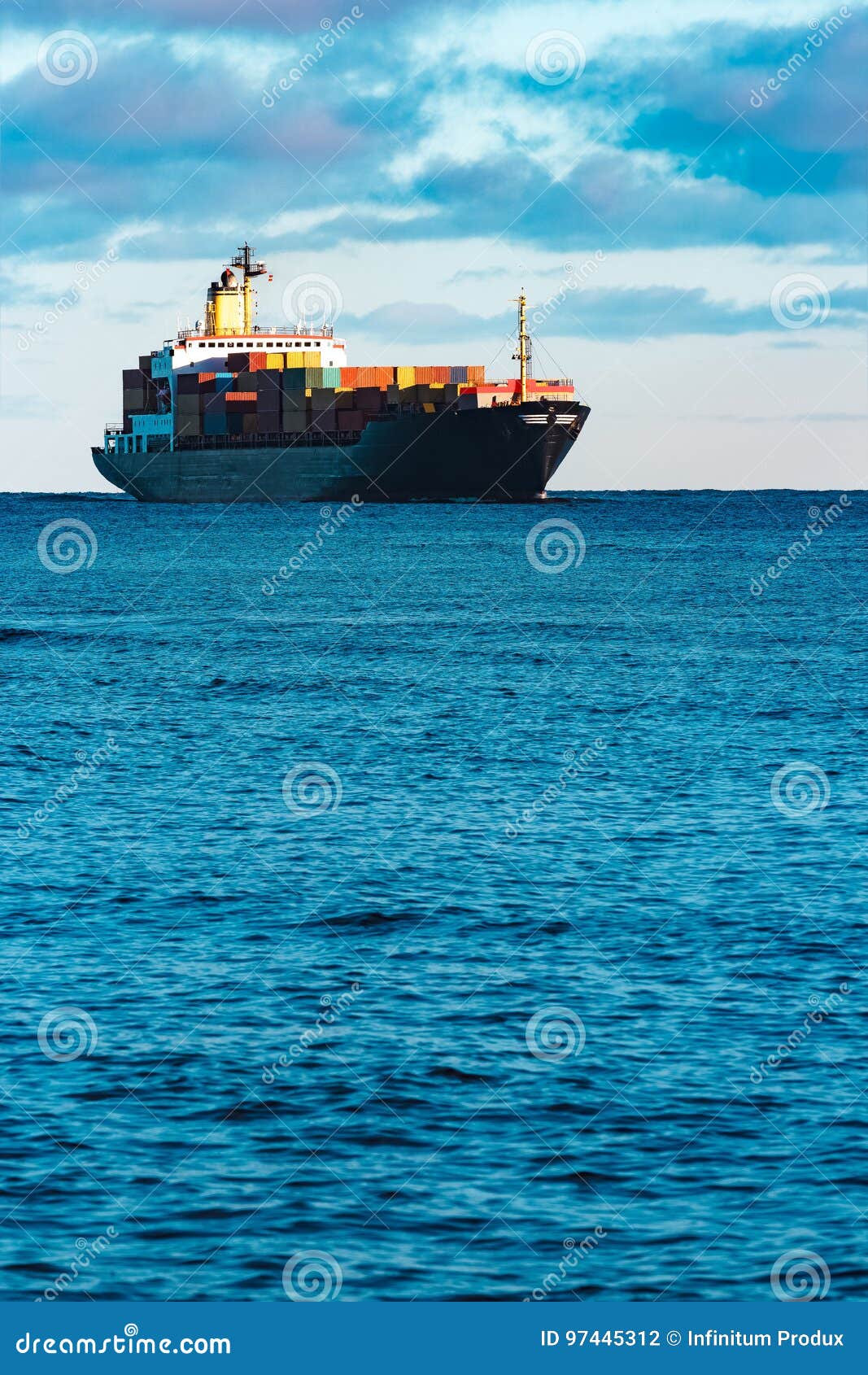 Black cargo ship stock photo. Image of boat, cold, brand - 97445312