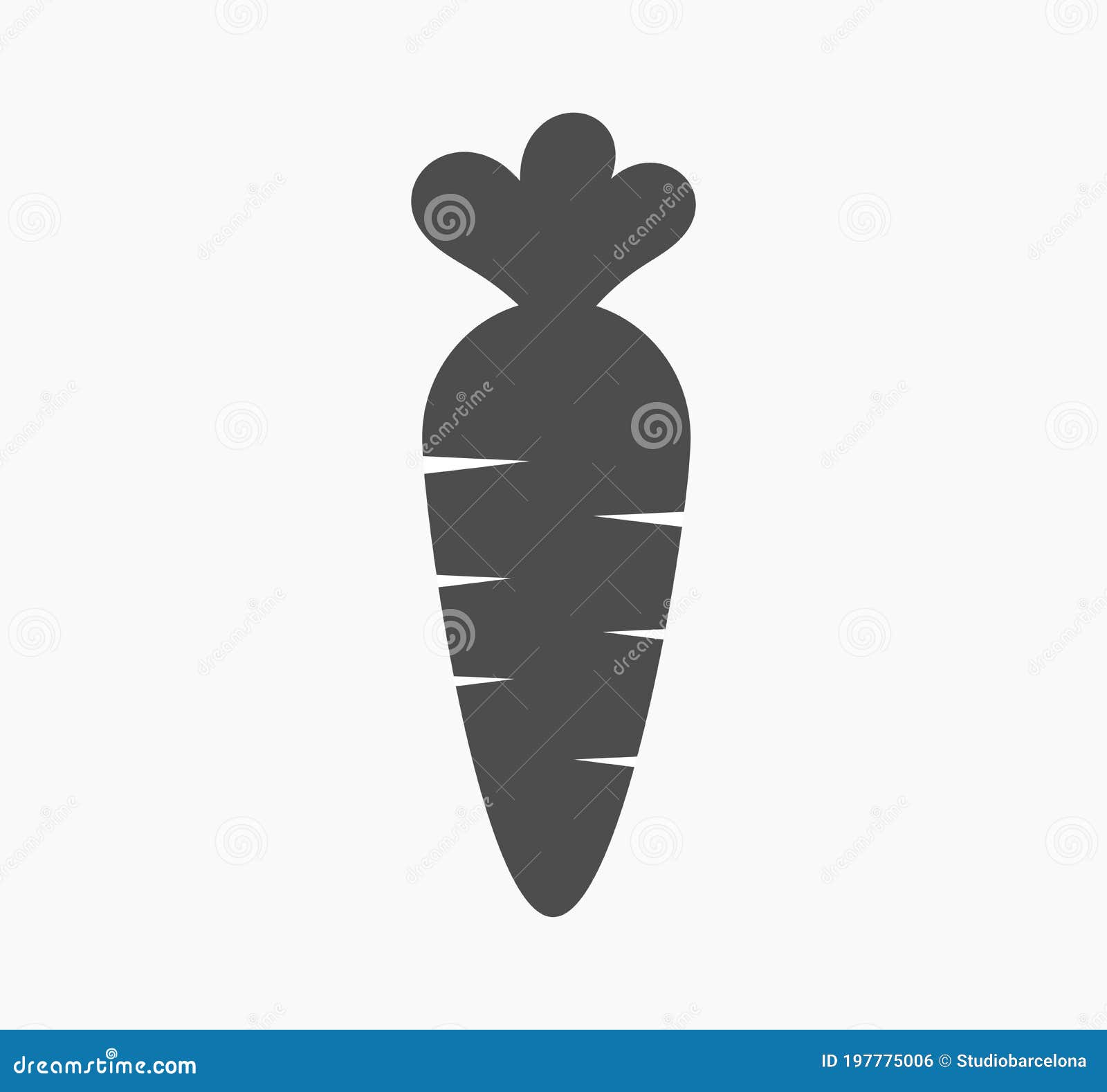 Black carrot shape icon stock vector. Illustration of organic - 197775006