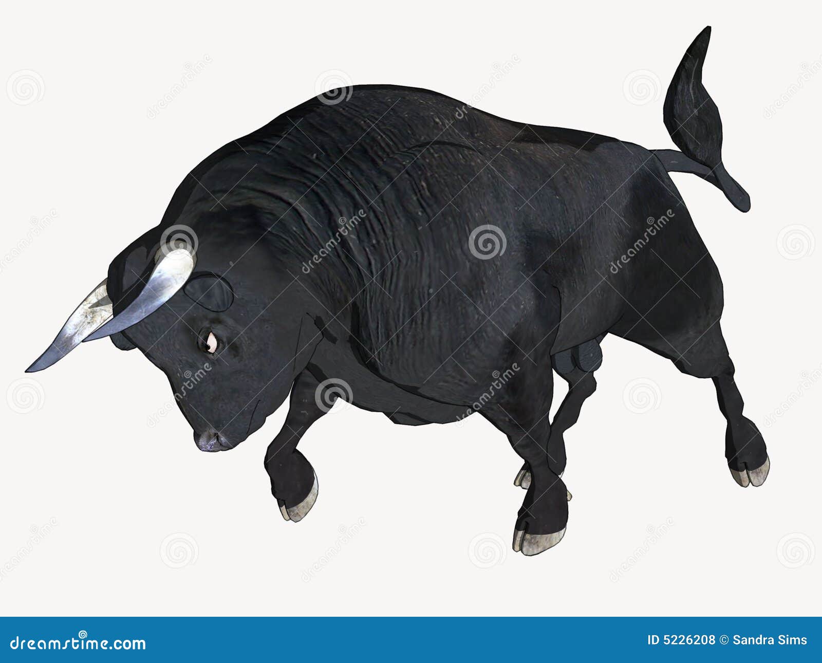 Cartoon Bull, Symbol Of 2021, Isolated On White Background. Vector ...
