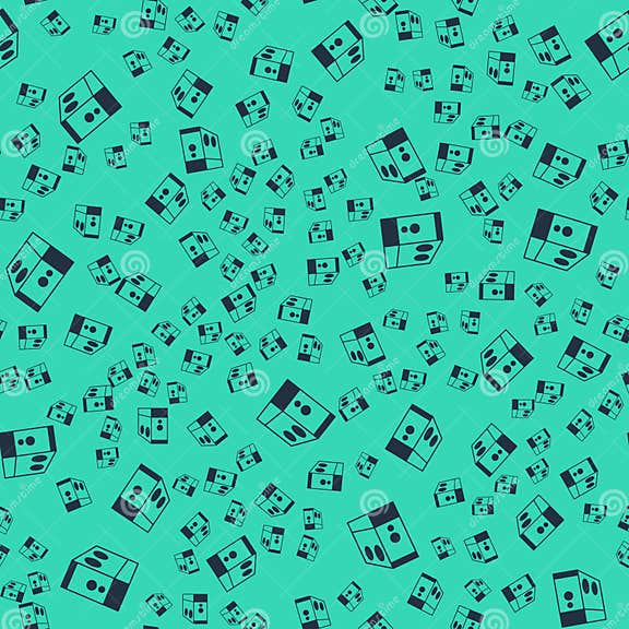 Black Case of Computer Icon Isolated Seamless Pattern on Green ...
