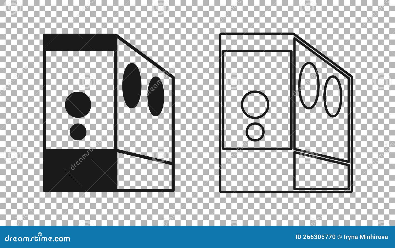 Black Case of Computer Icon Isolated on Transparent Background ...