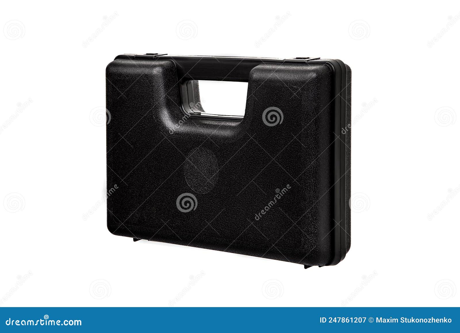 Black Case for Guns Isolated for White Stock Image - Image of automatic ...