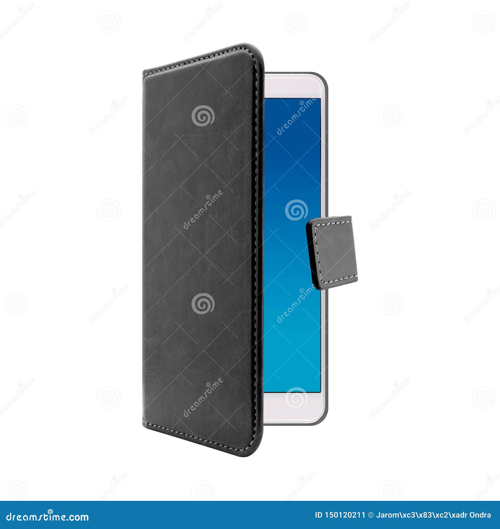 Black Case for Mobile Phone Stock Image - Image of protection, book ...