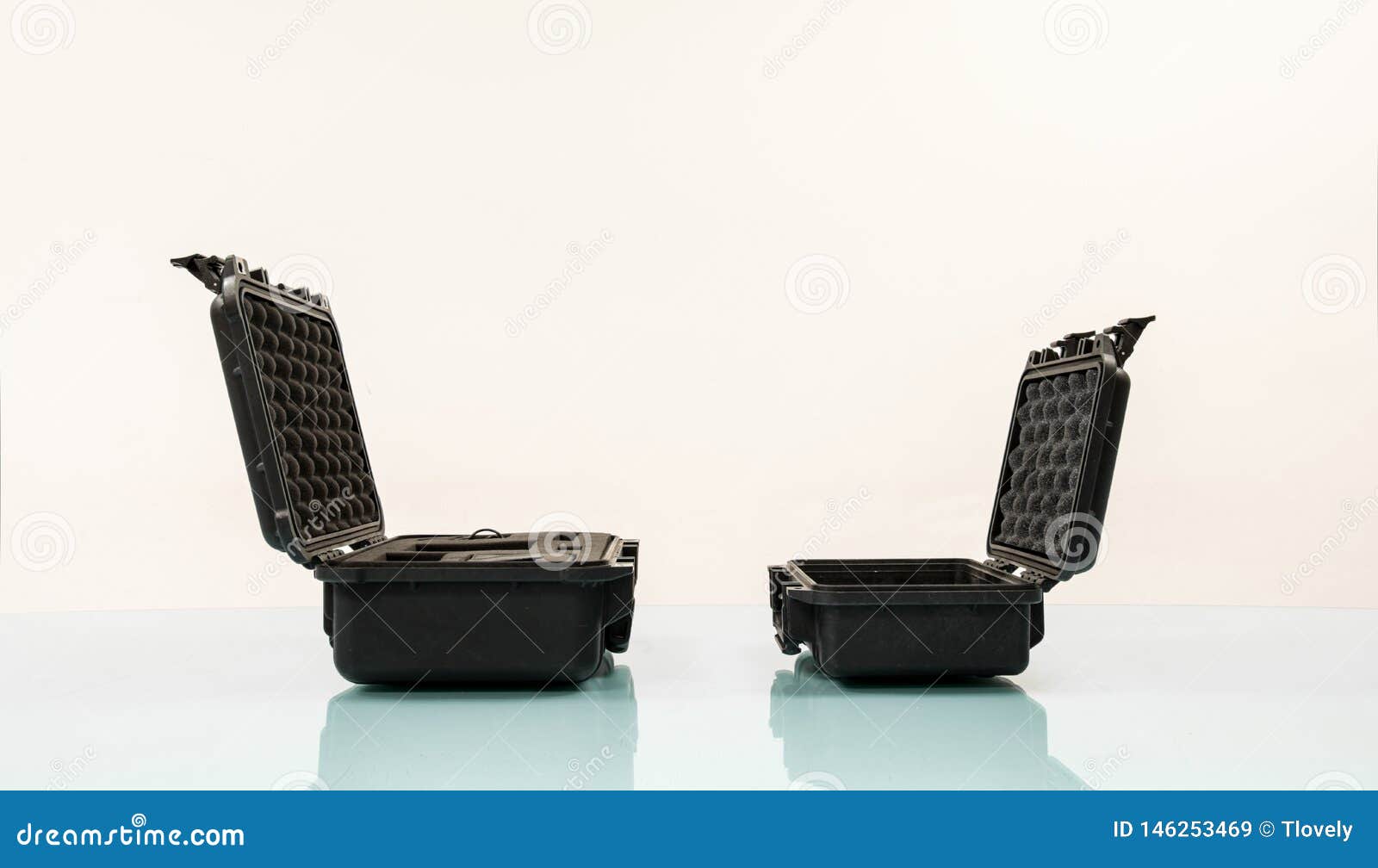 Black case on table stock image. Image of secure, carry - 146253469