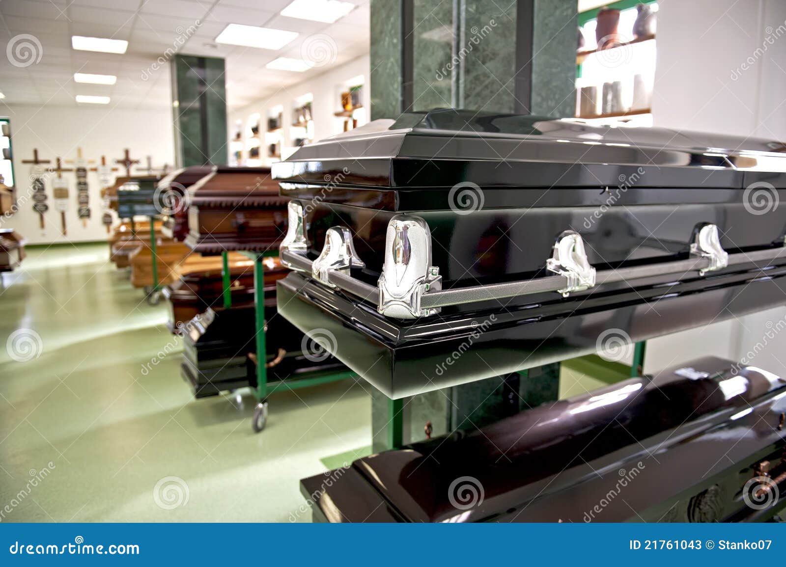 Black casket stock image. Image of coffin, crate, final - 21761043