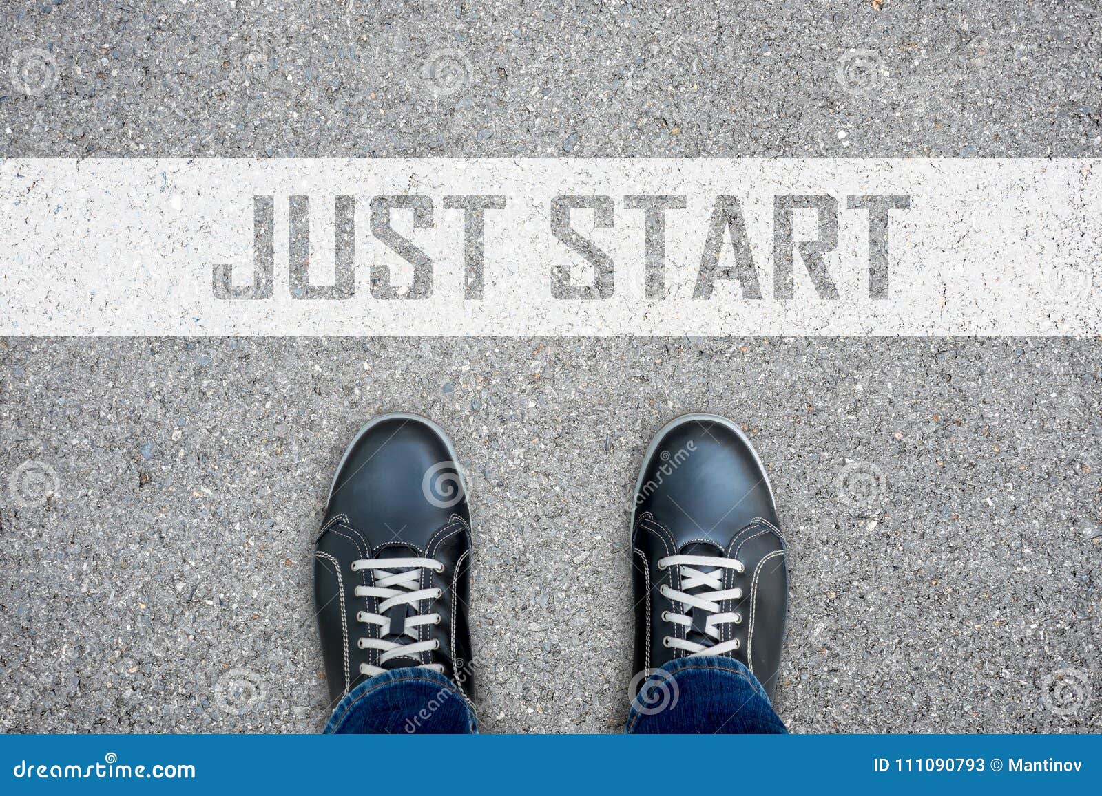 Black Casual Shoes Standing at Just Start Line Stock Image - Image of ...