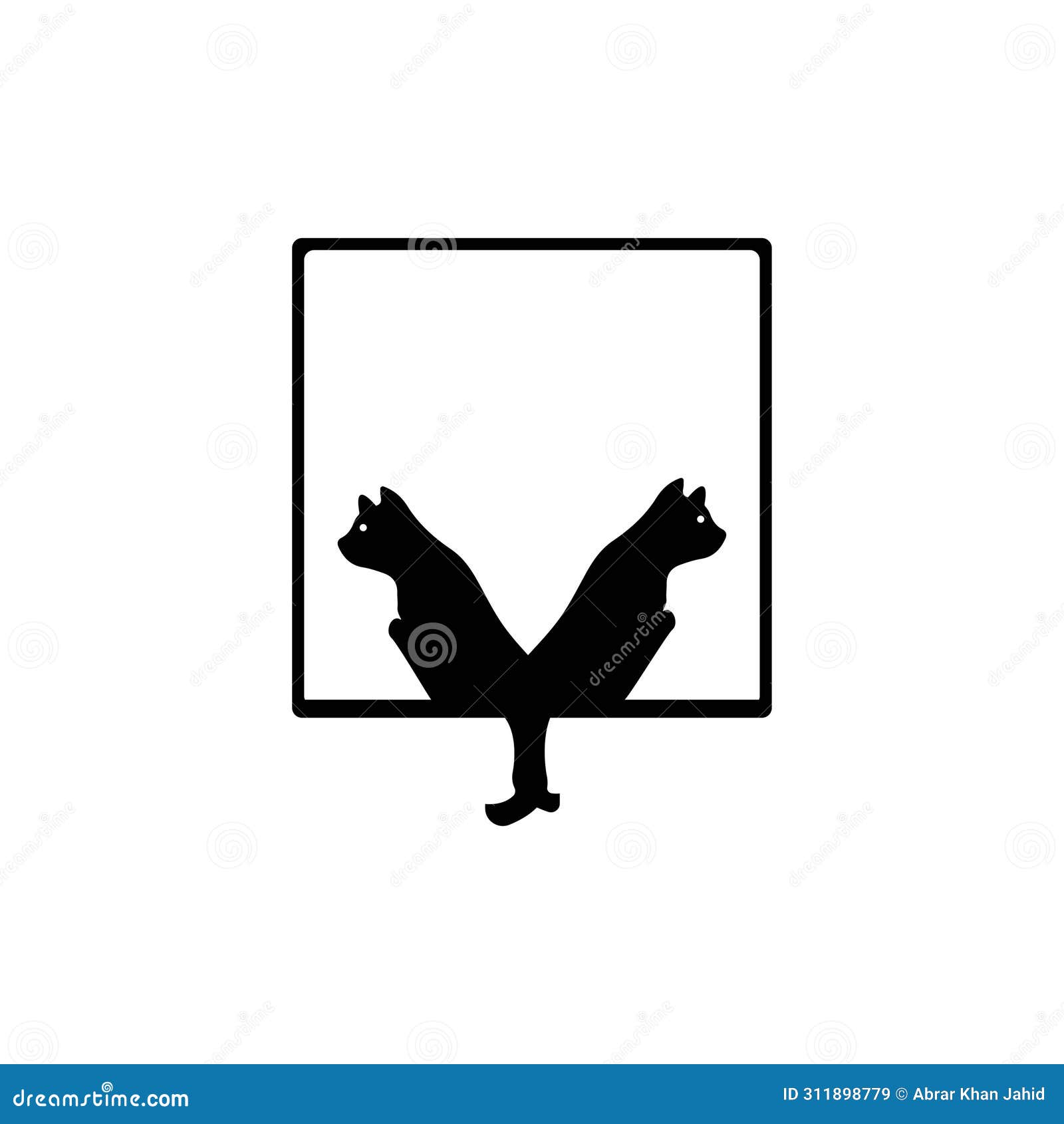 Black Cat Circle Logo . Circle Creative Cat Vector Stock Vector ...