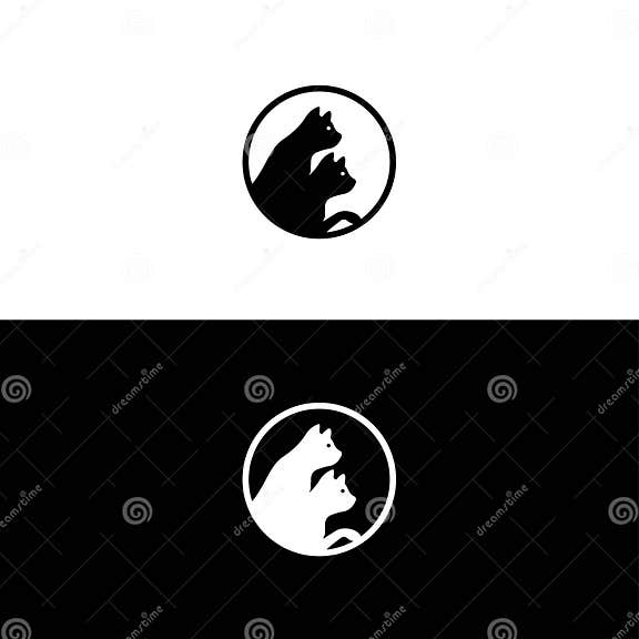 Black Cat Circle Logo . Circle Creative Cat Vector Stock Vector ...