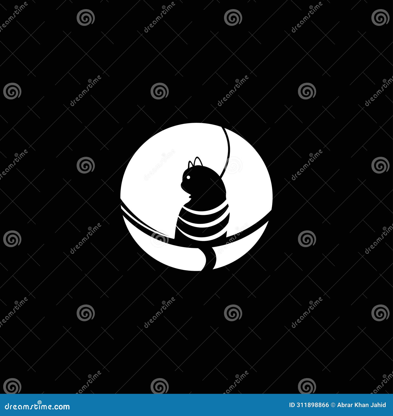 Circle Cat Animal Logo Template Design Stock Vector - Illustration of ...