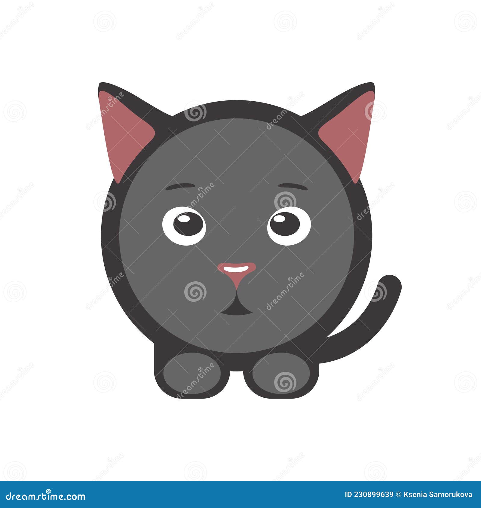 Black Cat Circle Vector Icon Stock Vector - Illustration of white, icon ...