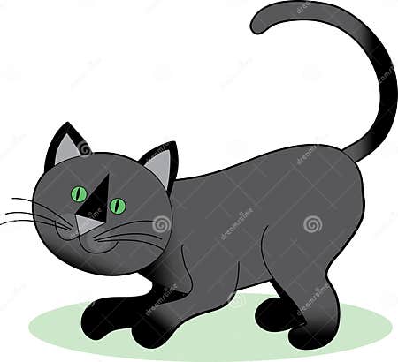 Black Cat Crouching stock vector. Illustration of crouching - 1746561