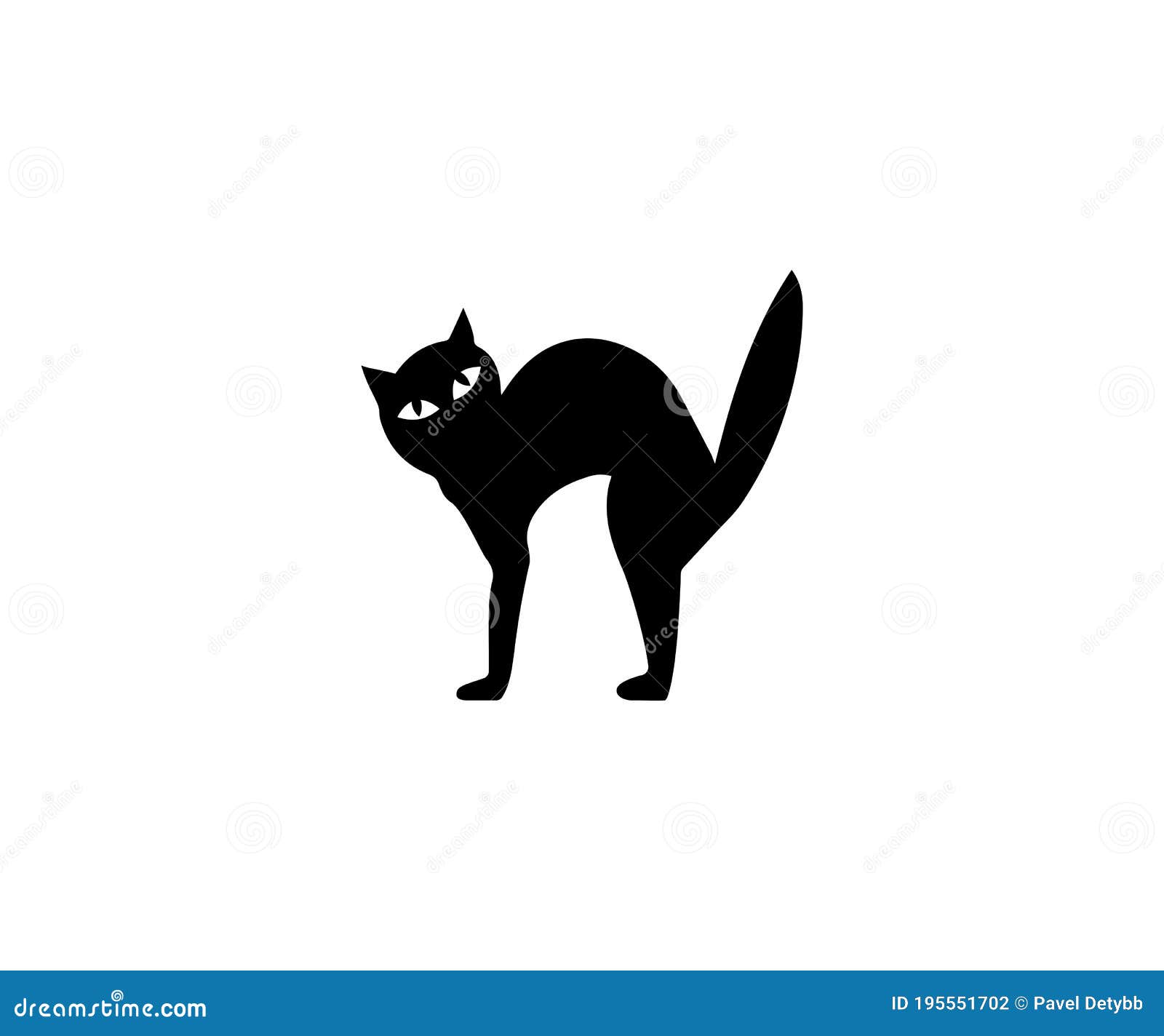 Black Cat, Halloween Icon. Vector Illustration, Flat Design. Stock ...