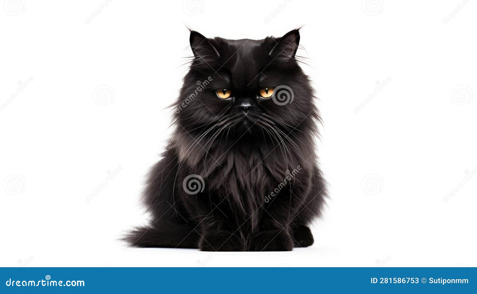 Black Cat Isolated on White Isolated Background Stock Illustration ...
