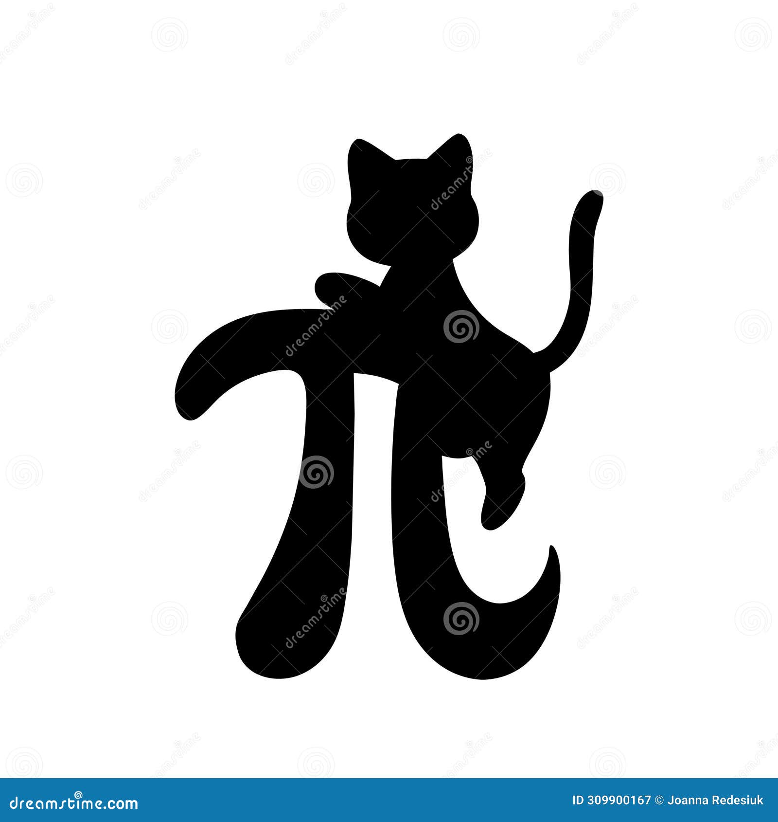 Black cat on pi big symbol stock image. Illustration of cats - 309900167