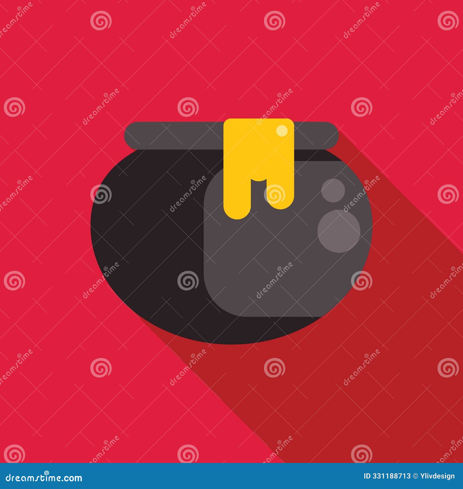 Black Cauldron with a Magic Potion Brewing Inside for Halloween Stock ...